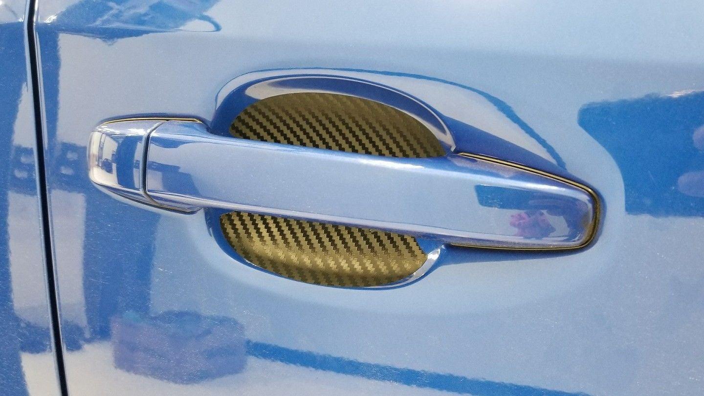 3D Carbon Fiber Vinyl Door Cup Protectors - 2015-2020 Subaru WRX / STI ...