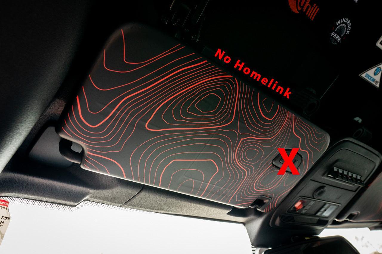 Topo Interior Sun Visor Overlays (Printed Series) - 2021 Bronco (NO ...