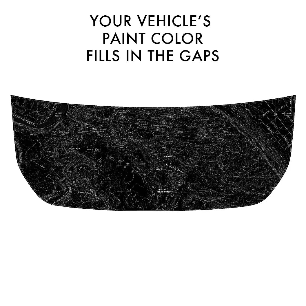 Stealth Black Moab Topographic Map Hood Overlay (Printed Series) - 2021 ...